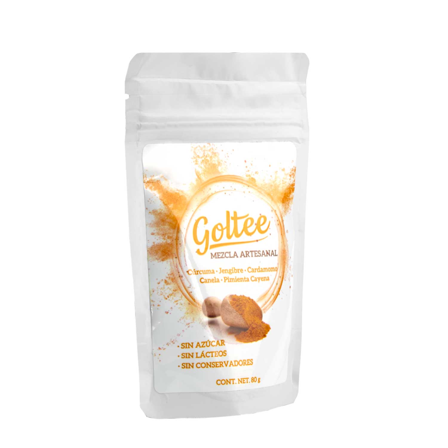 Goltee Golden Milk - Leche Dorada Cúrcuma, Jengibre, Cardamomo, y ...